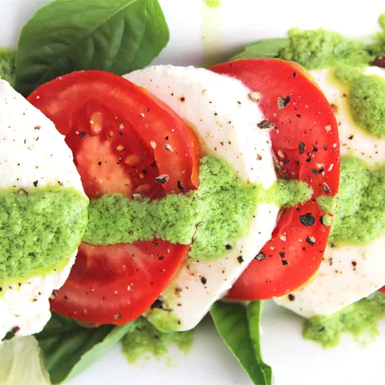 Pesto Caprese Salad - Bite On The Side