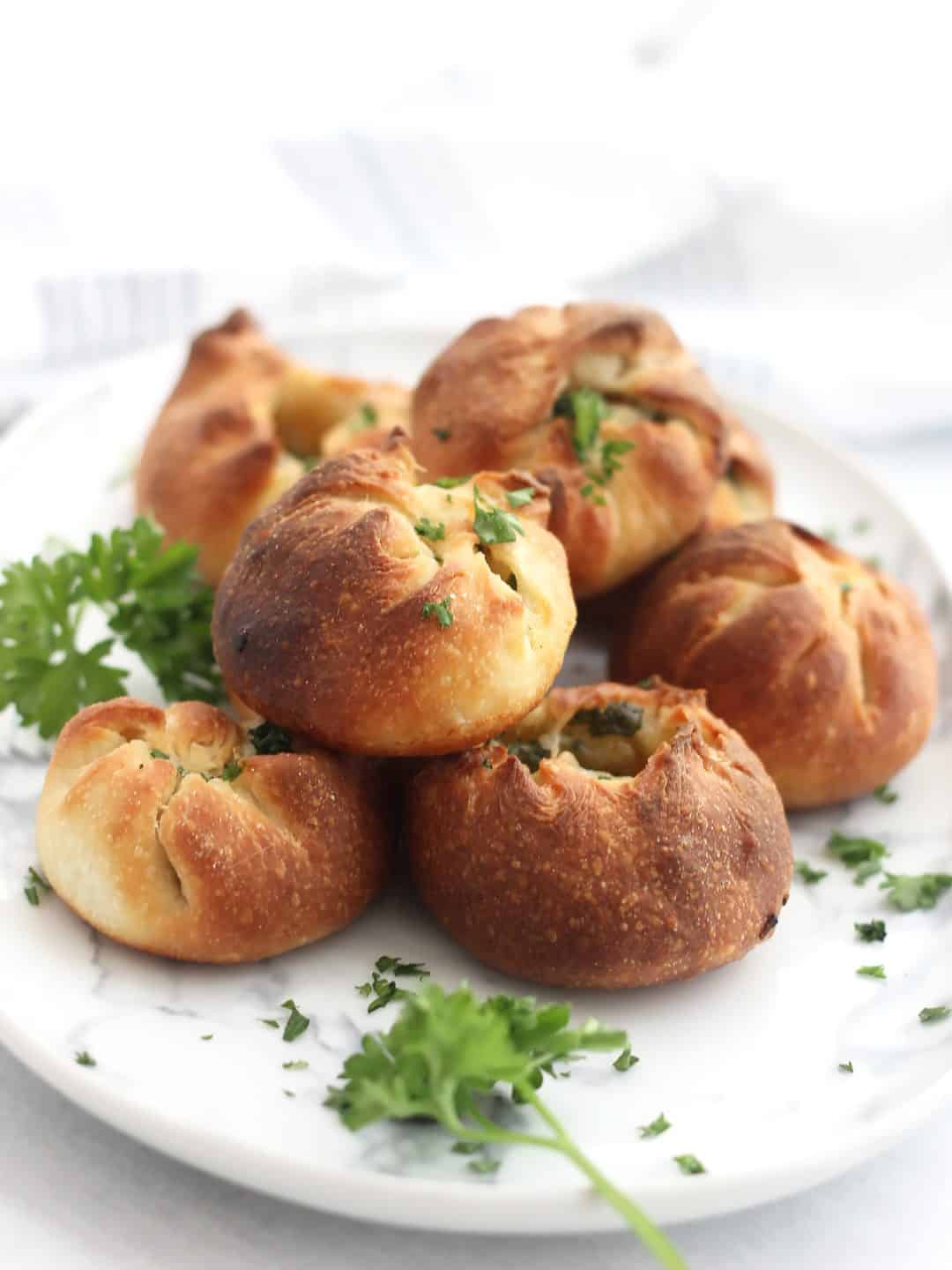 Pizza Dough Garlic Balls - Bite On The Side