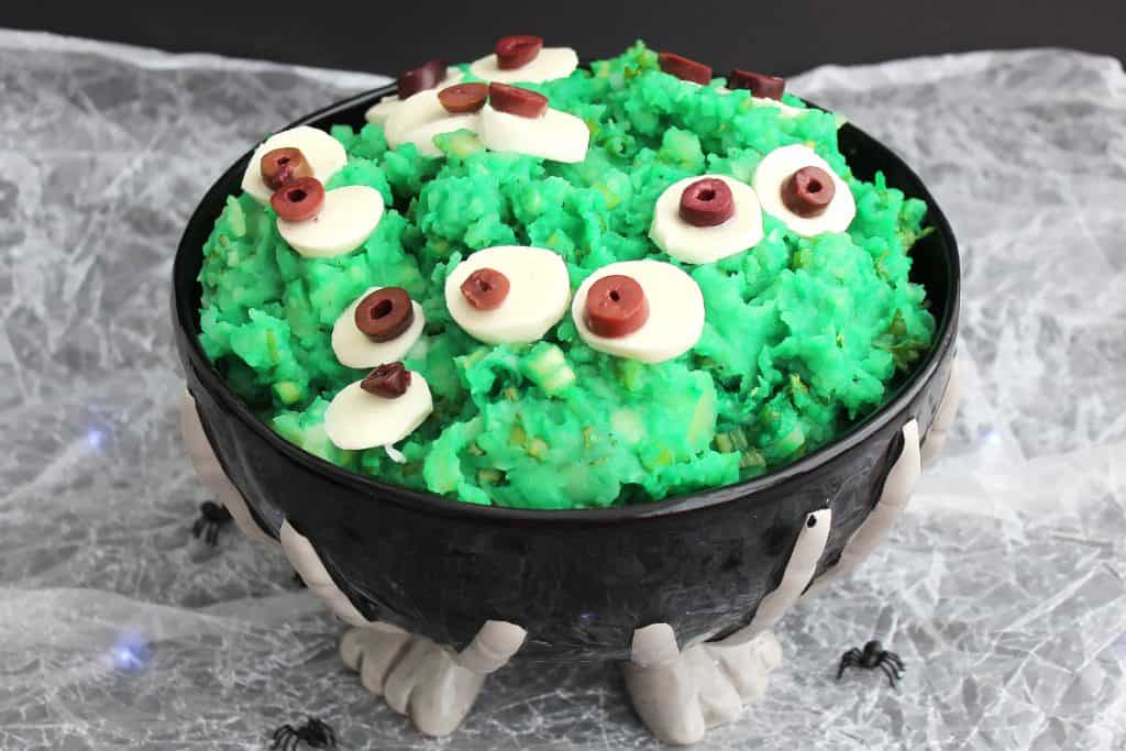 Monster Mash (Halloween Green Mashed Potatoes) - Bite On The Side