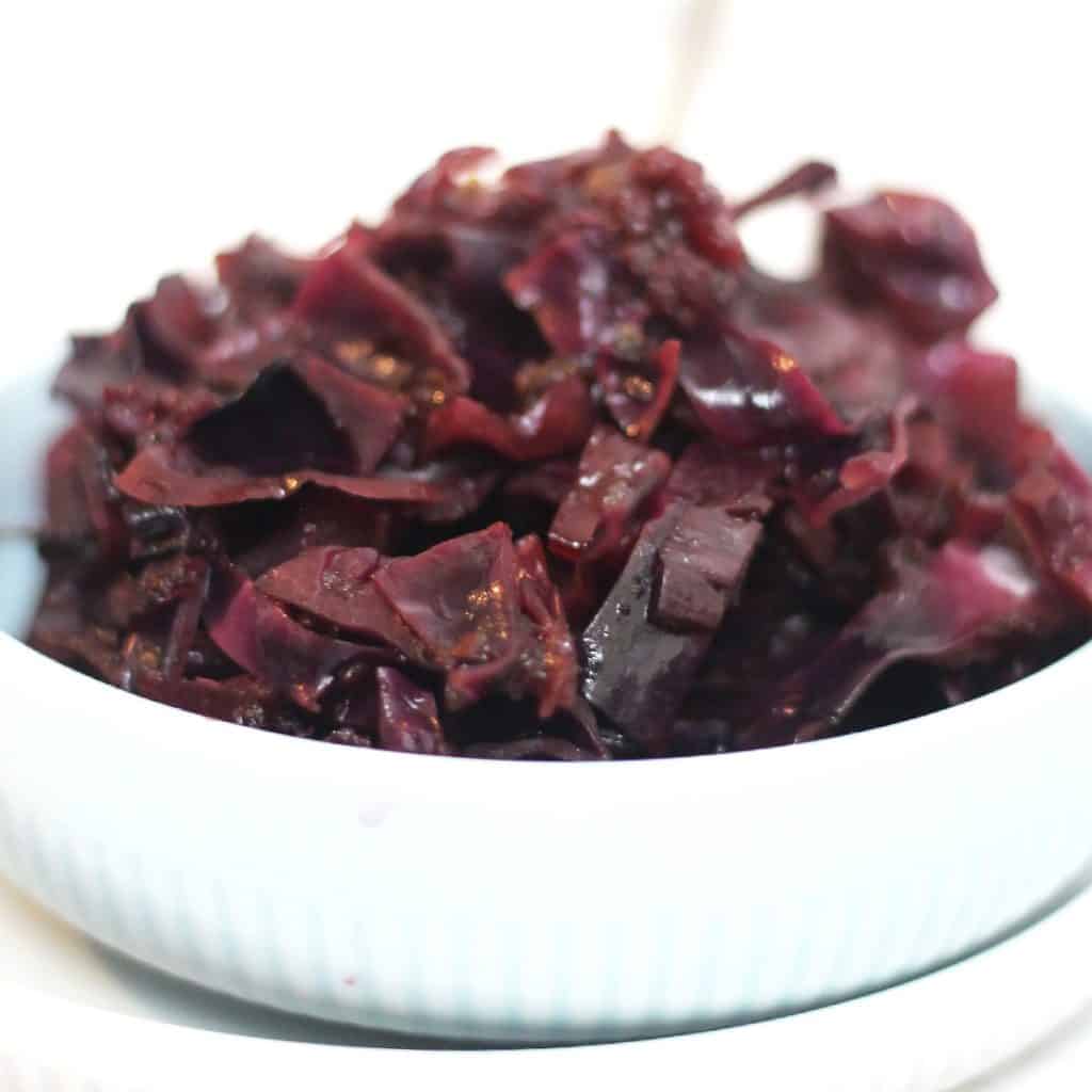 Braised Red Cabbage with Apples and Balsamic - Bite On The Side
