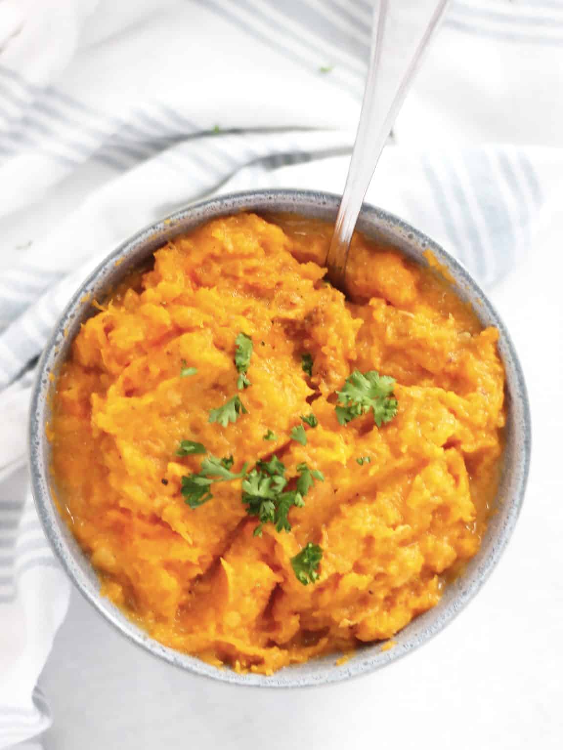Roasted Butternut Squash Mash with Cinnamon - Bite On The Side