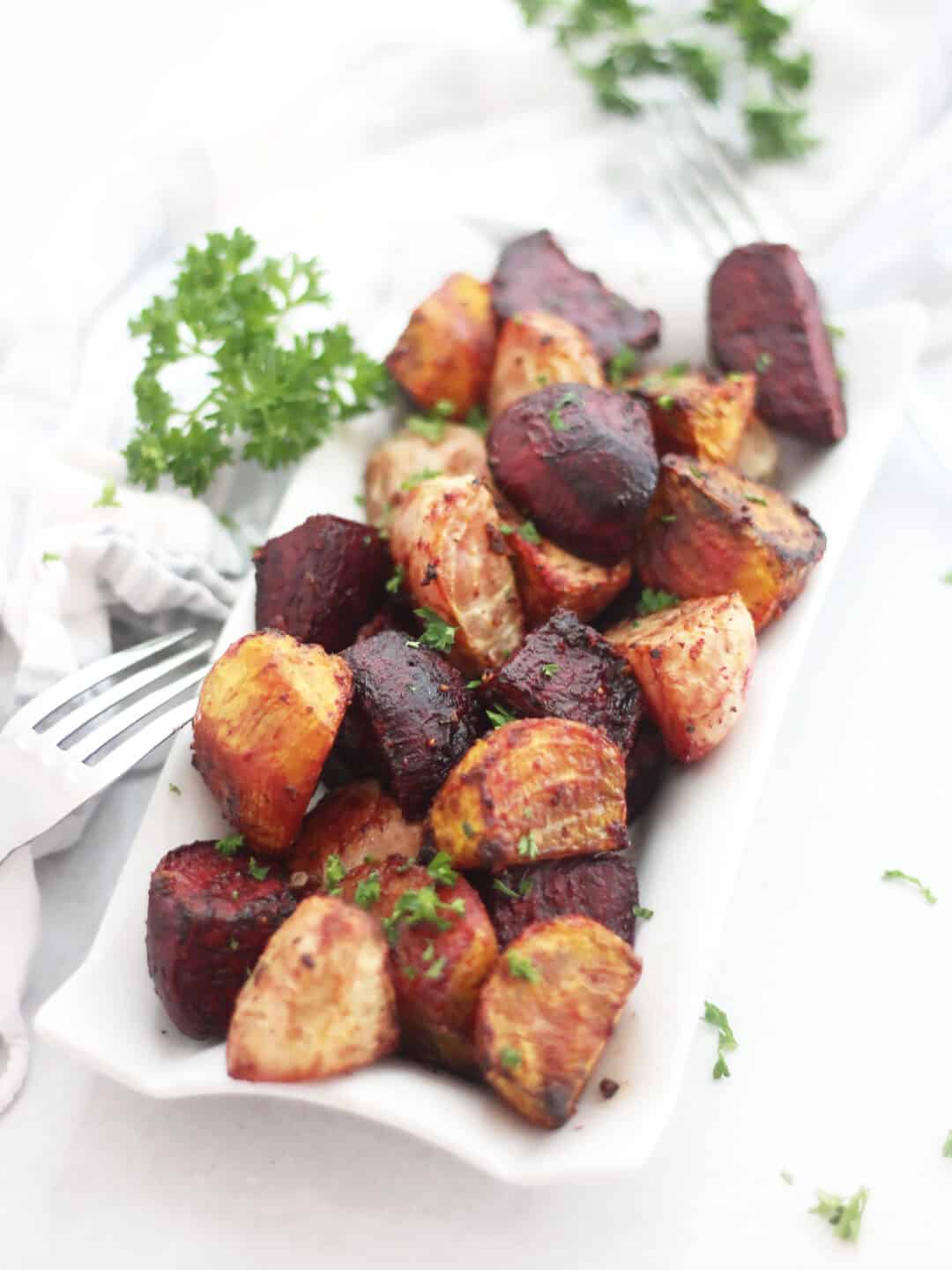 Air Fryer Roasted Beetroot - Bite On The Side