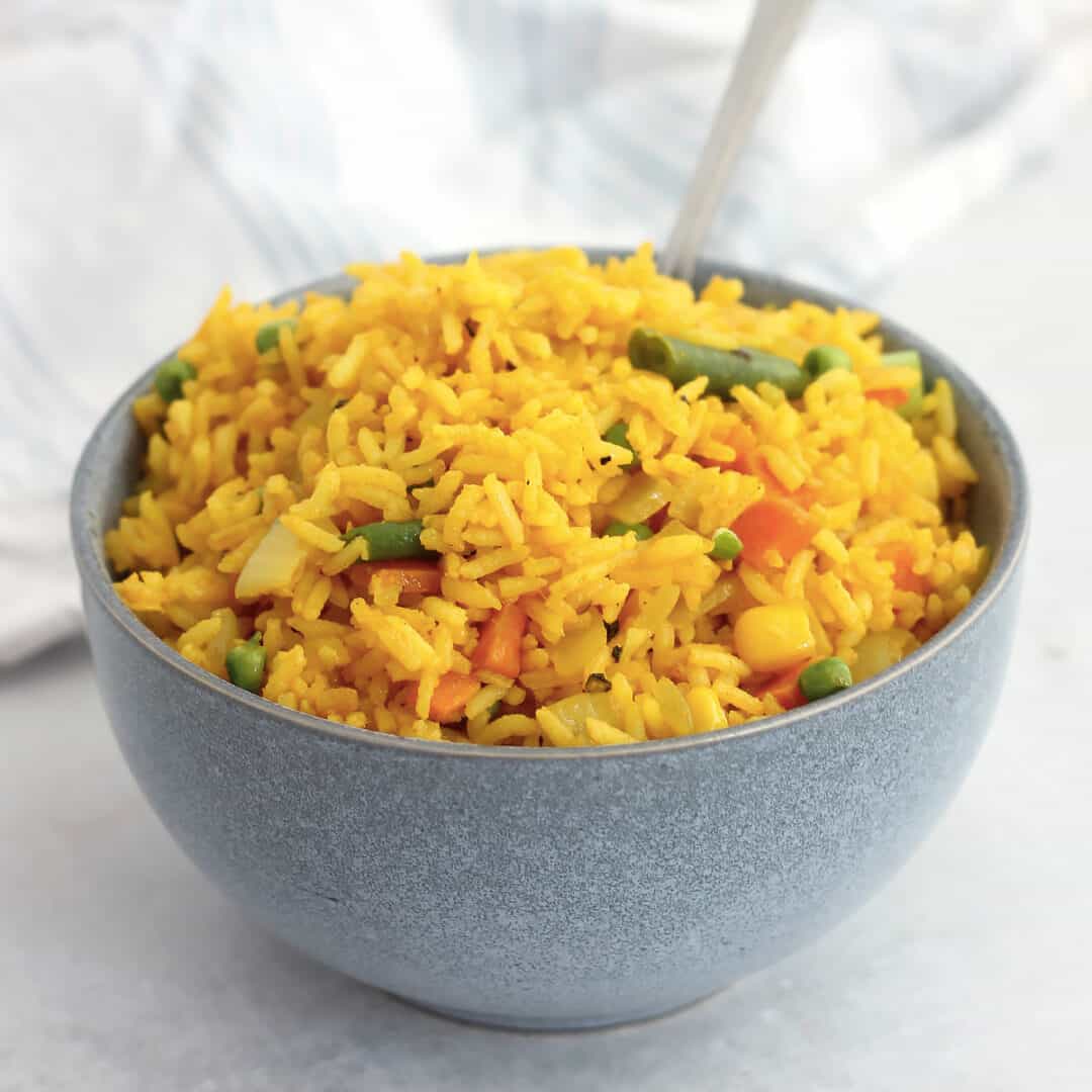 Turmeric Fried Rice (Yellow Rice) - Bite On The Side