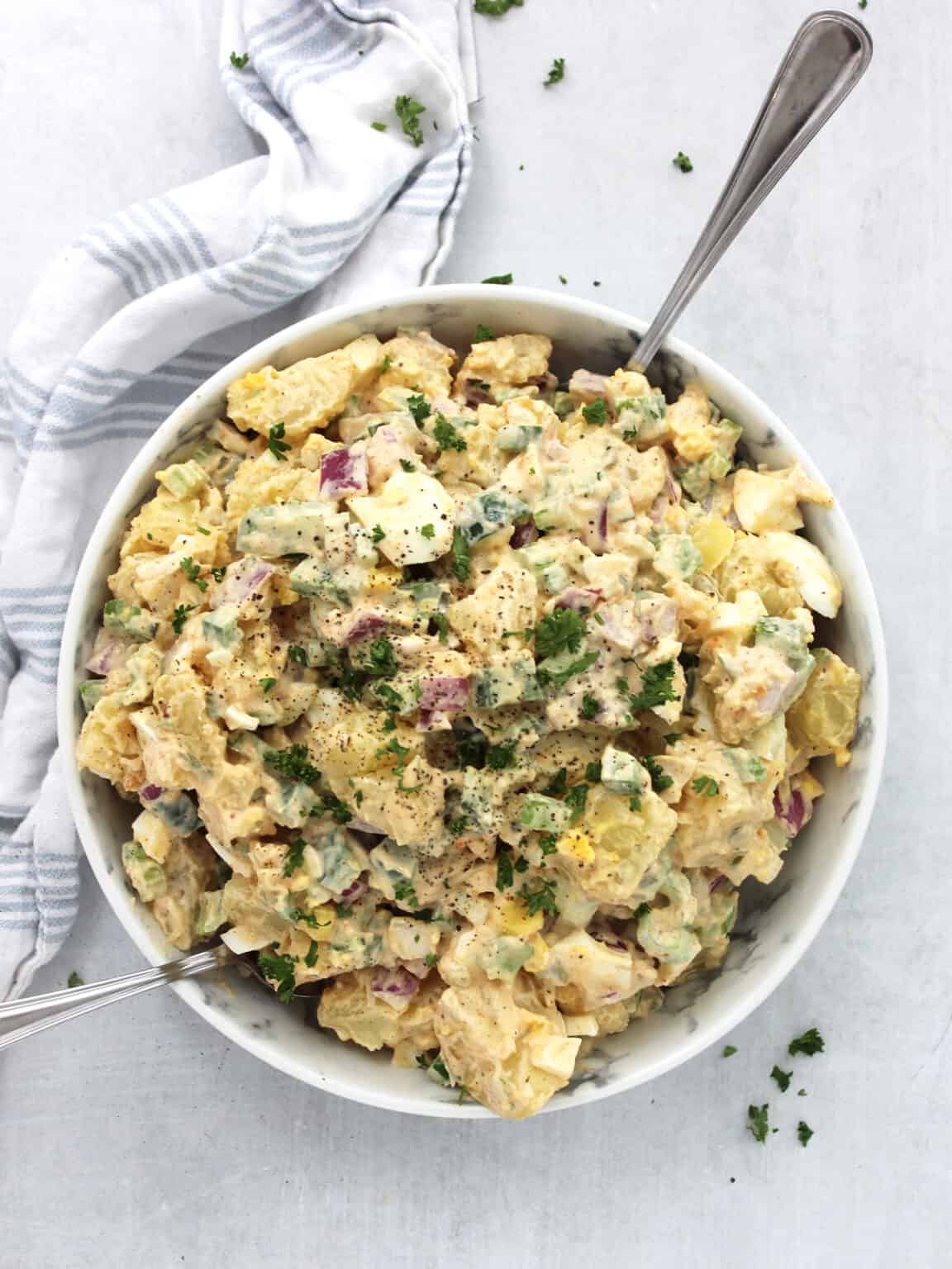 Cold Mashed Potato Salad - Bite On The Side