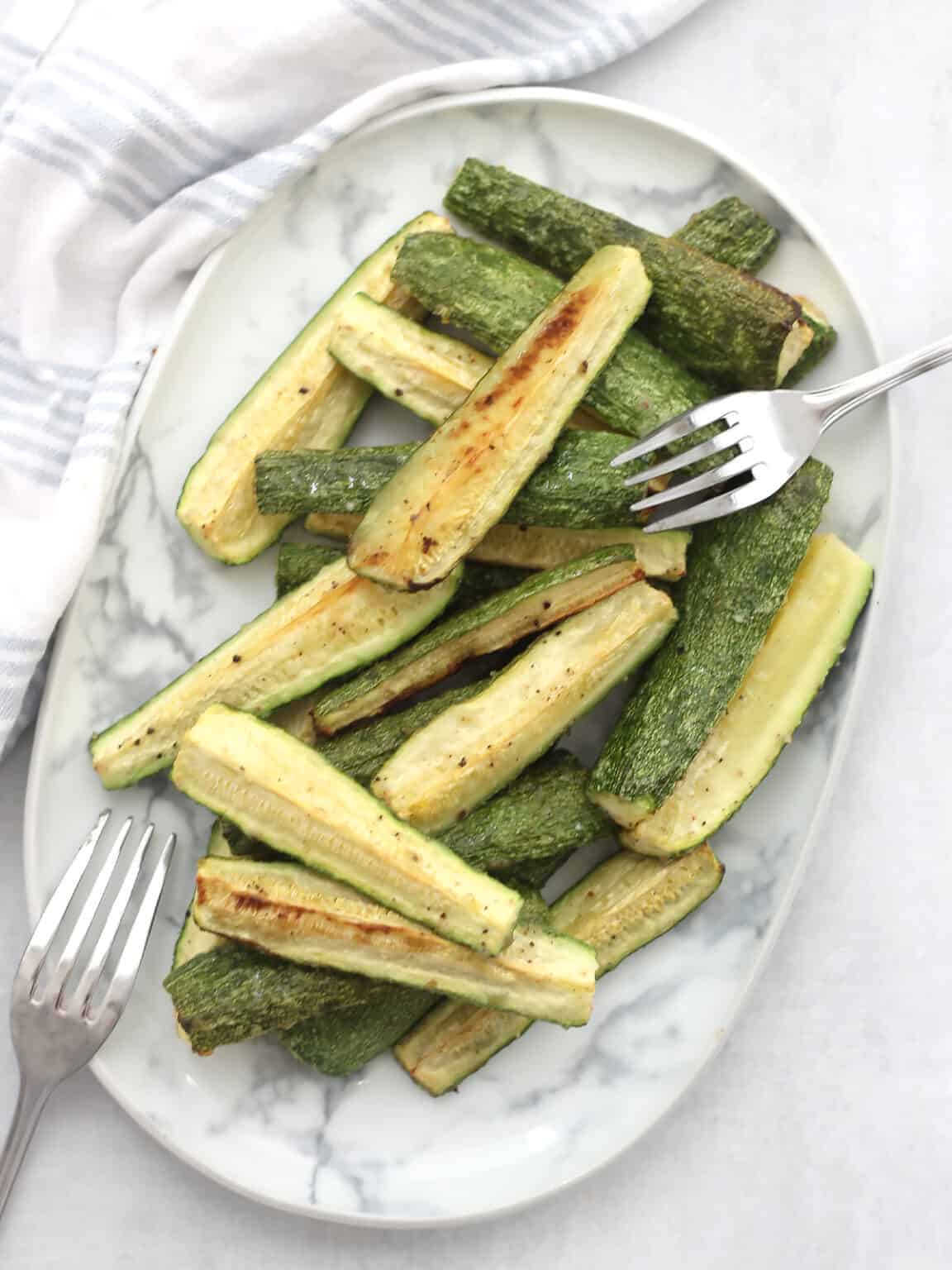Roasted White Zucchini Recipe - Bite On The Side