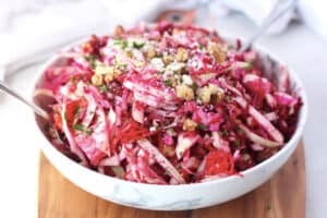 Easy Beet Slaw with Carrot and Cabbage - Bite On The Side