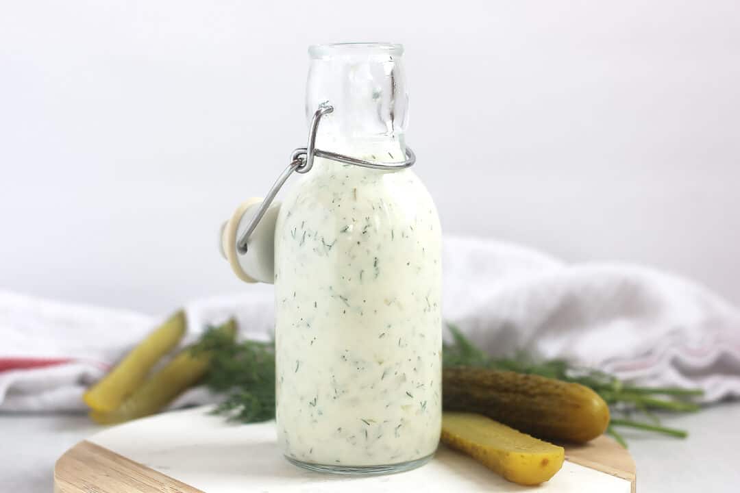 Creamy Dill Pickle Salad Dressing - Bite On The Side