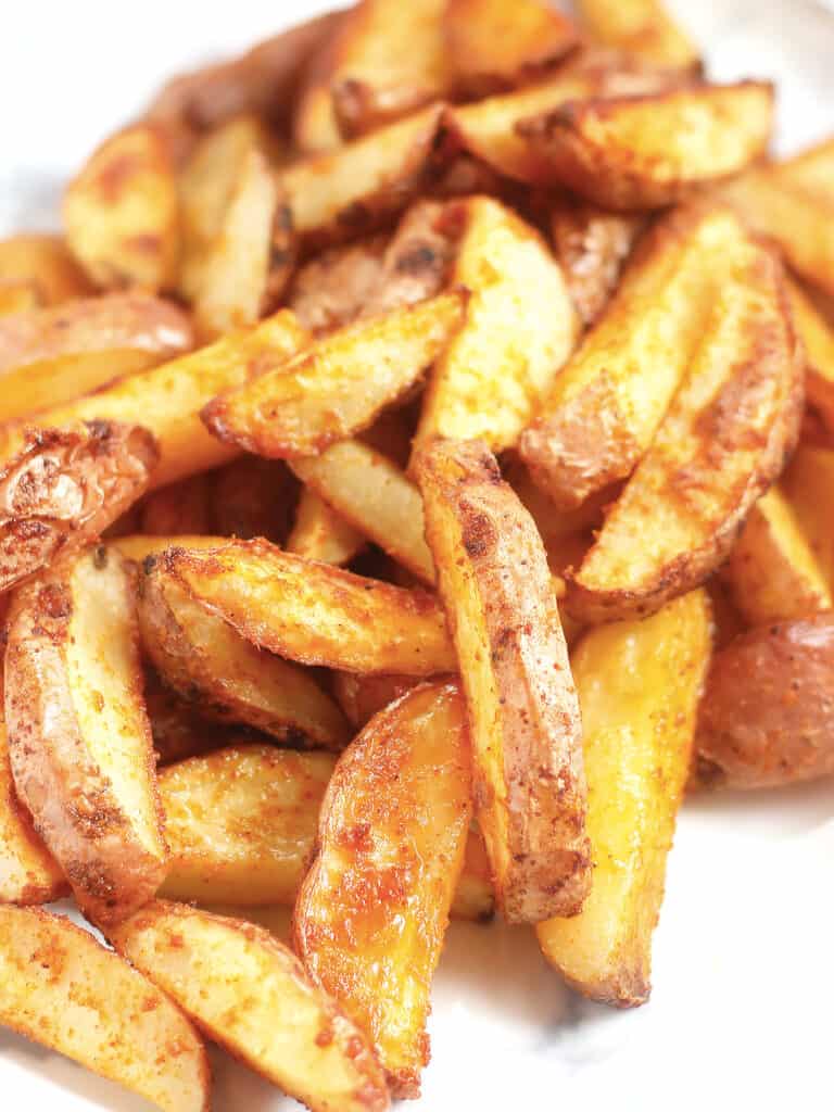 Oven Baked Red Skinned Potato Fries - Bite On The Side