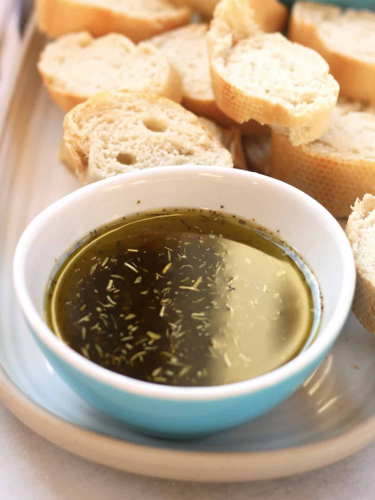 Oil Bread Dipper with Balsamic and Herbs - Bite On The Side