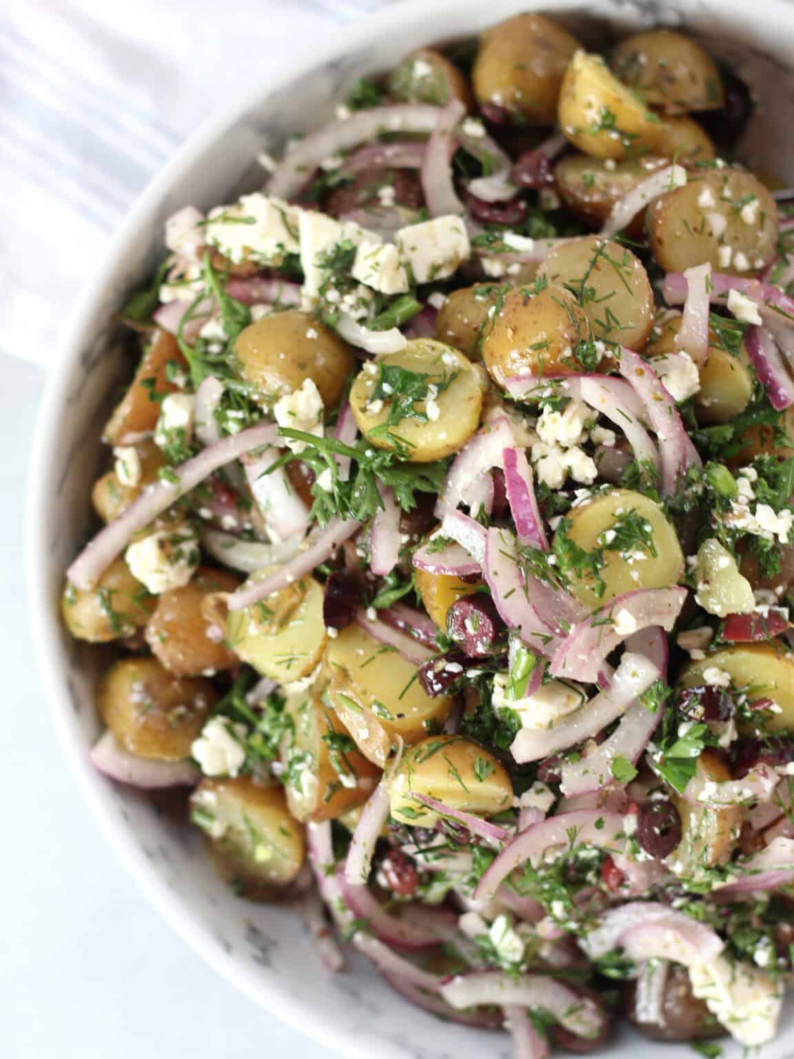 Greek Potato Salad (No Mayo) - Bite On The Side